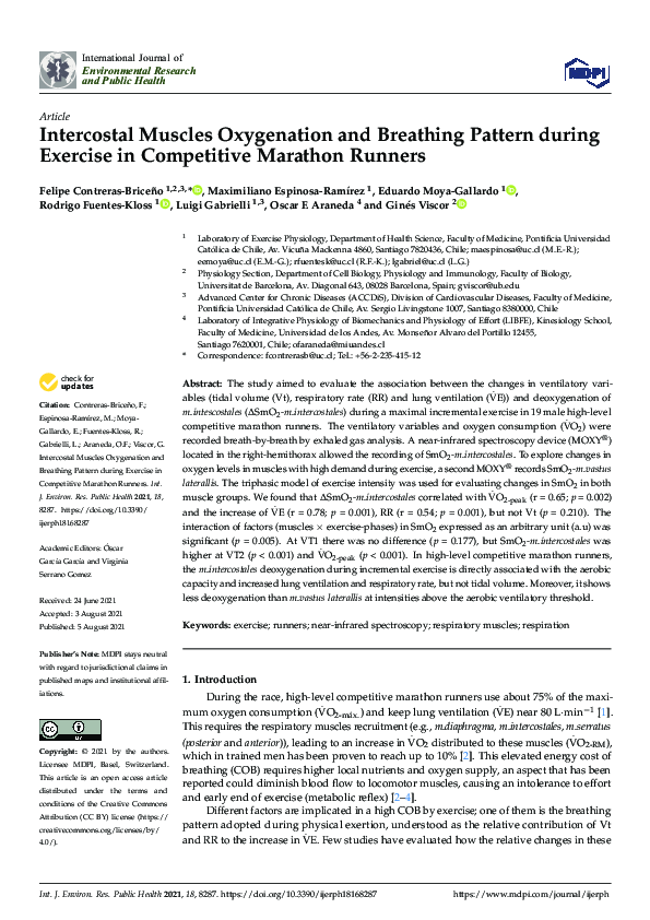 (PDF) Intercostal Muscles Oxygenation and Breathing Pattern during ...