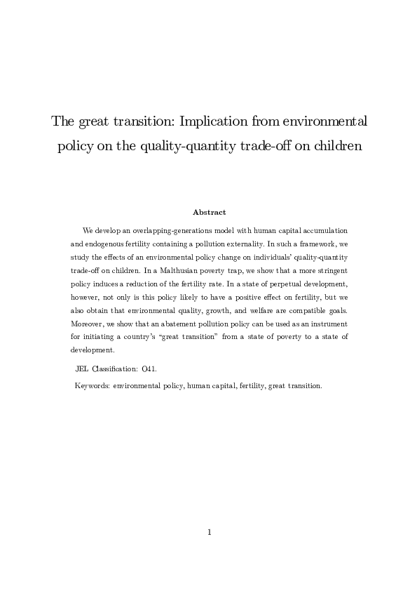(PDF) The Great Transition