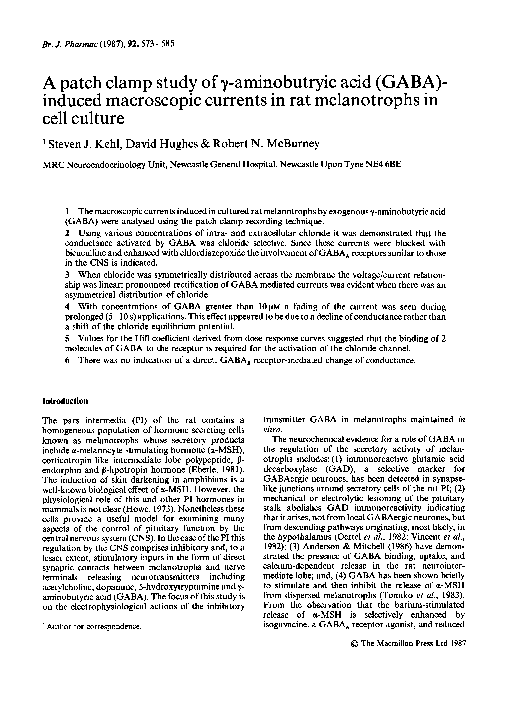 (PDF) A patch clamp study of γ-aminobutryic acid (GABA)-induced ...