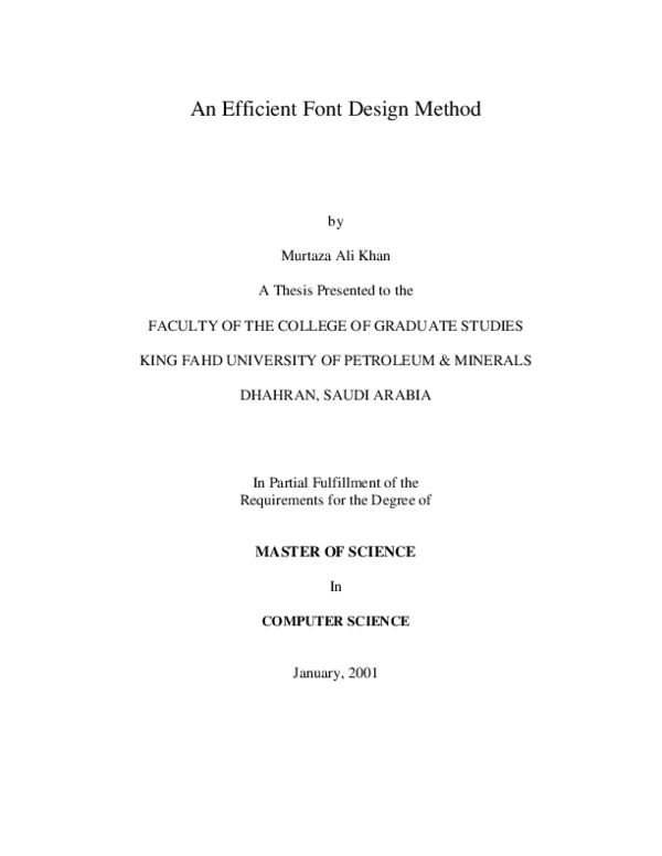 (PDF) An efficient font design method