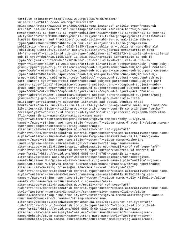 Elementary classroom libraries and social studies trade books