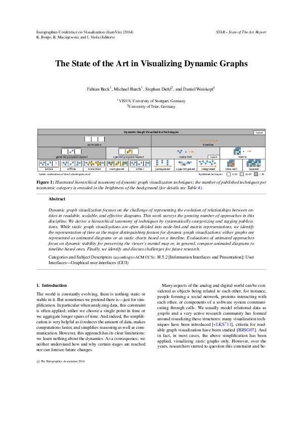 (PDF) The state of the art in visualizing dynamic graphs