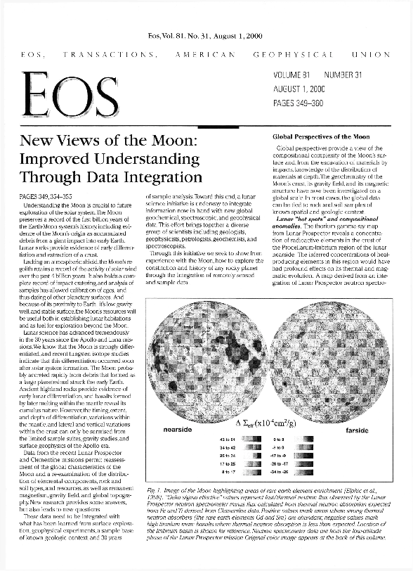 (PDF) New views of the Moon: Improved understanding through data ...