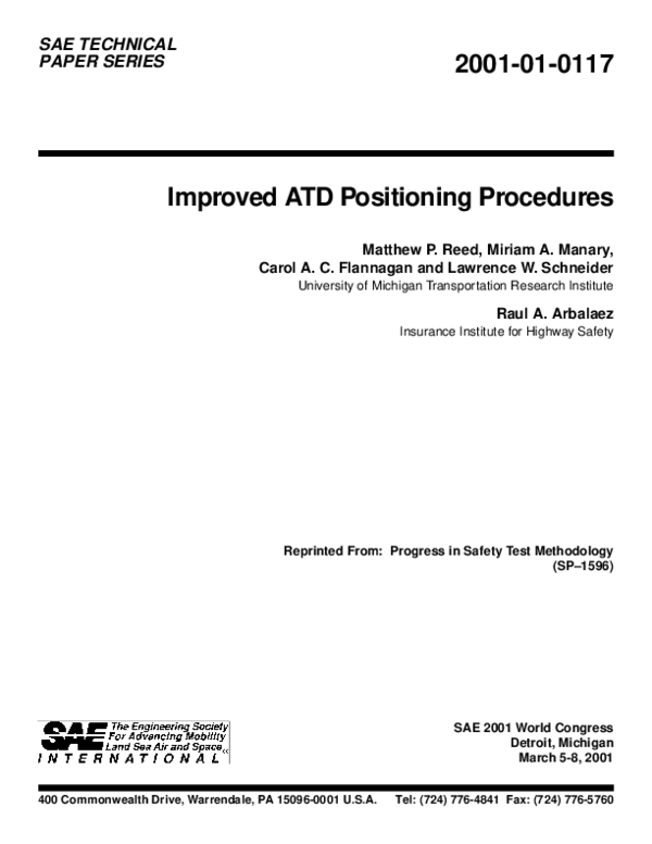 (PDF) Improved ATD Positioning Procedures