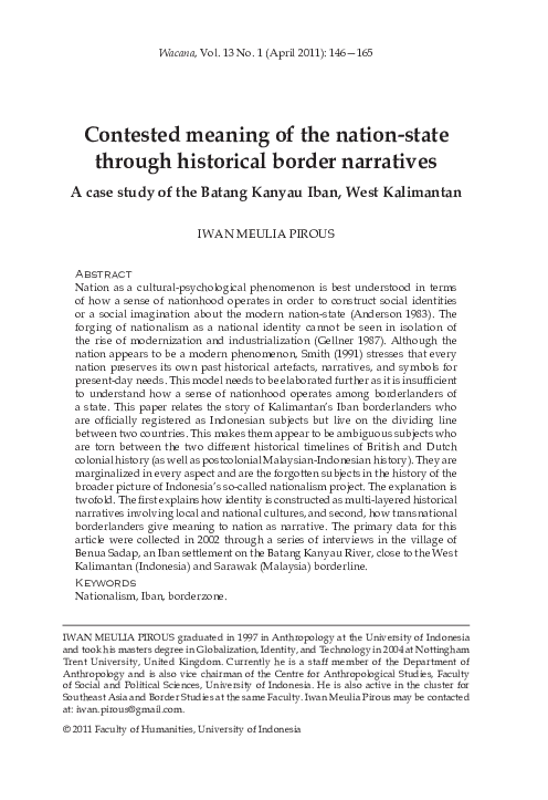 (PDF) Contested meaning of the nation-state through historical border ...