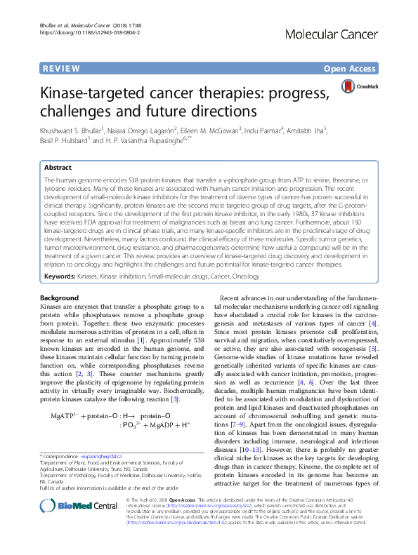 (PDF) Kinase-targeted cancer therapies: progress, challenges and future ...