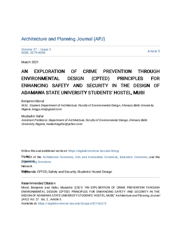 (PDF) An Exploration of Crime Prevention Through Environmental Design ...