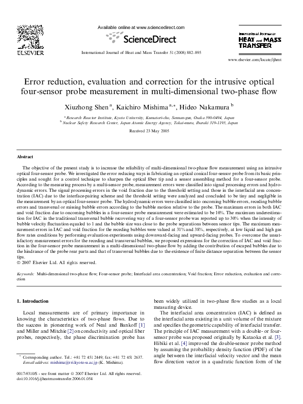 (PDF) Error reduction, evaluation and correction for the intrusive ...