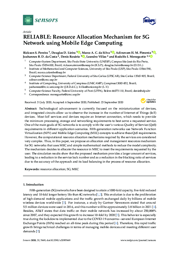 (PDF) RELIABLE: Resource Allocation Mechanism for 5G Network using ...