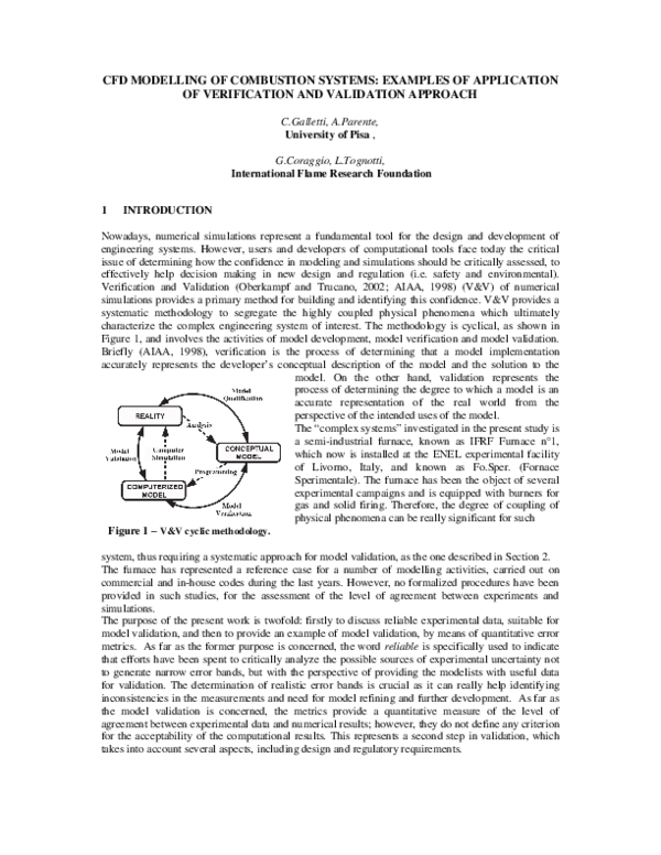 Pdf Cfd Modelling Of Combustion Systems Examples Of Application Of