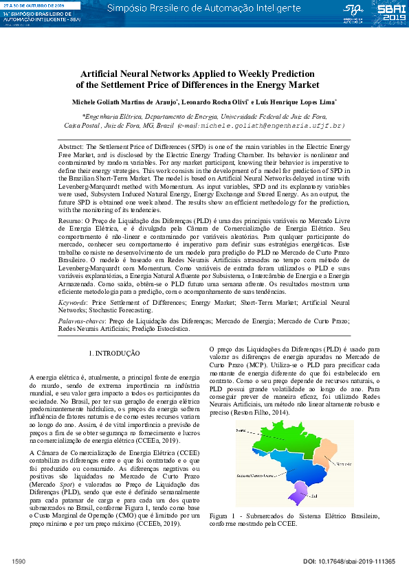 Pdf Artificial Neural Networks Applied To Weekly Prediction Of The