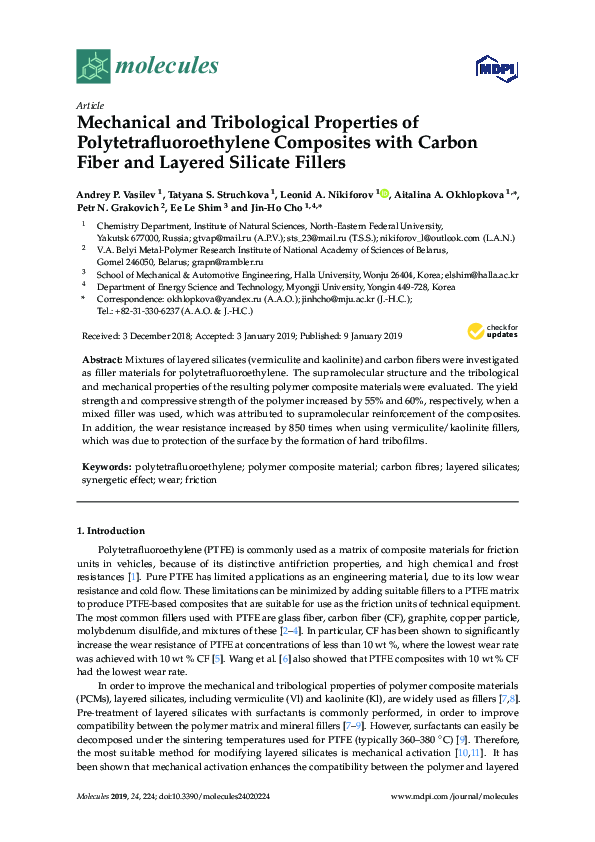(PDF) Mechanical and tribological properties of polyamide 6 ...
