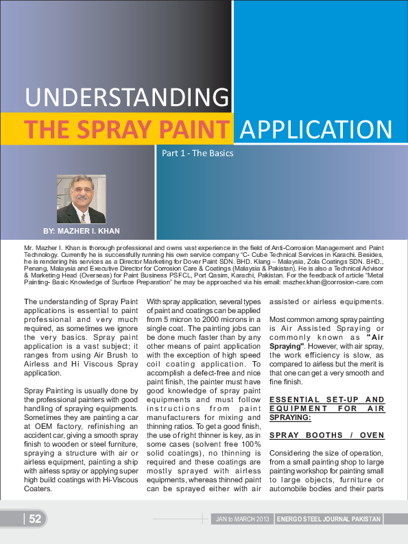 (PDF) Understanding Spray Paint Application - Part 1 - The Basics