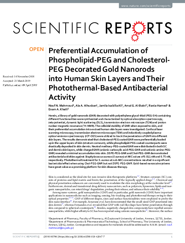 (PDF) Preferential Accumulation of Phospholipid-PEG and Cholesterol-PEG ...