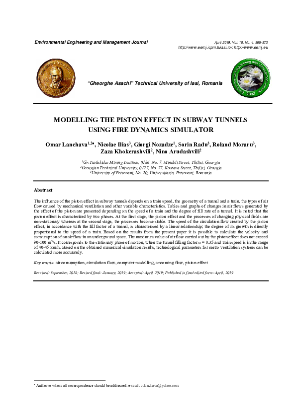 (PDF) Modelling the Piston Effect in Subway Tunnels Using Fire Dynamics ...
