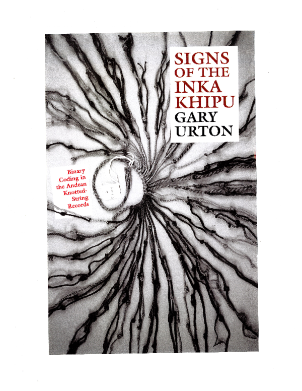 (PDF) G. Urton - Signs of the Inka Khipu