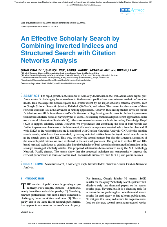 (PDF) An Effective Scholarly Search by Combining Inverted Indices and Structured Search with ...