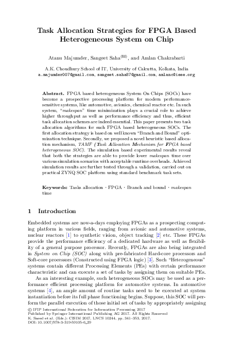 (PDF) Task Allocation Strategies for FPGA Based Heterogeneous System on ... (PDF) Task Allocation Strategies for FPGA Based Heterogeneous System on ...