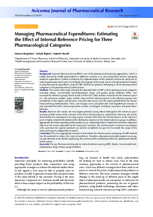 (PDF) Managing Pharmaceutical Expenditures: Estimating the Effect of ...