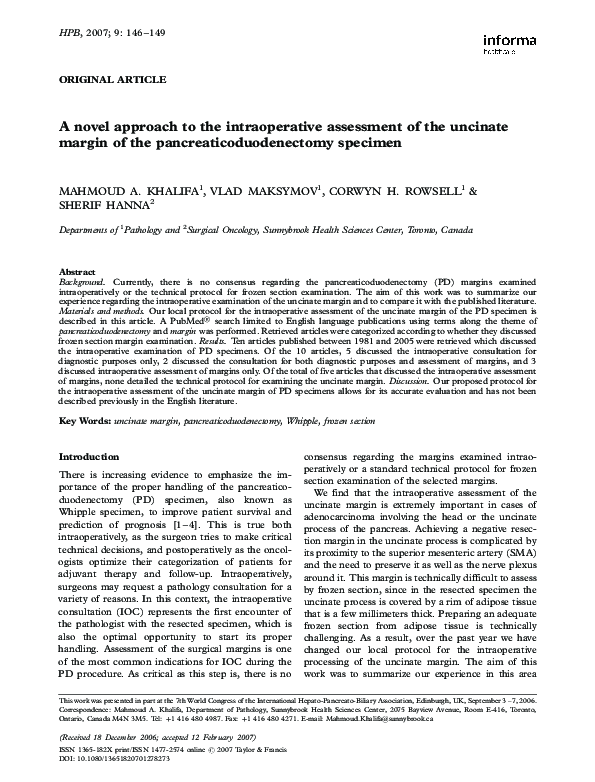 (PDF) A novel approach to the intraoperative assessment of the uncinate ...