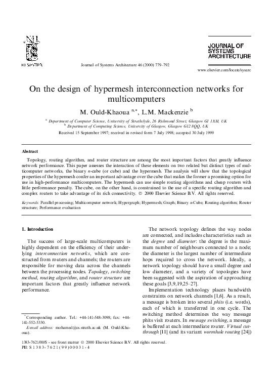 (PDF) On the design of hypermesh interconnection networks for multicomputers