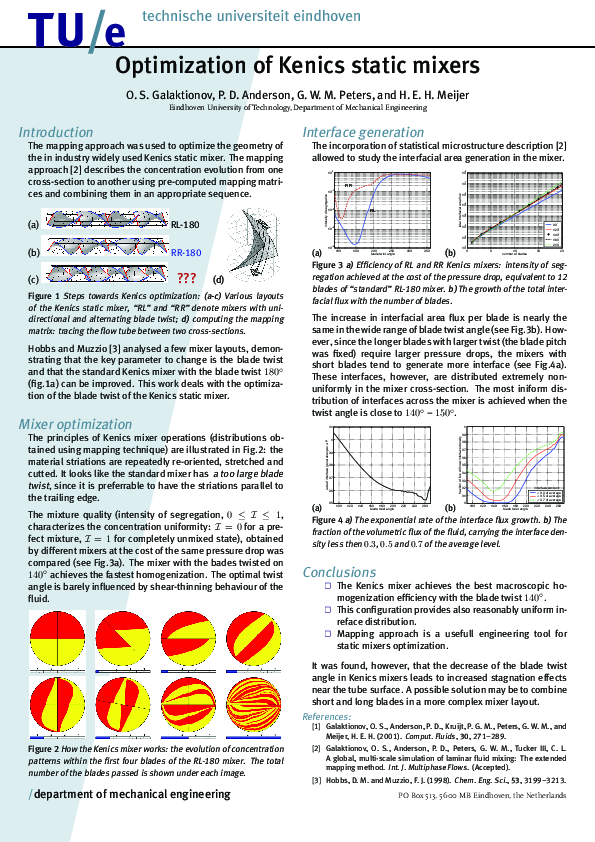 (PDF) Optimization of Kenics static mixers