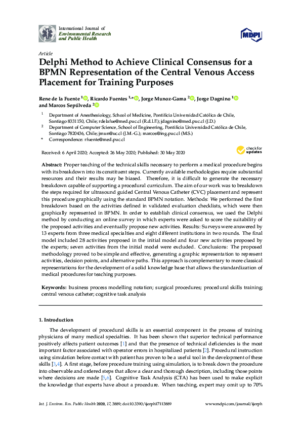 (PDF) Delphi Method to Achieve Clinical Consensus for a BPMN ...