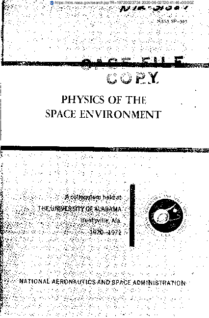 (PDF) Physics of the space environment