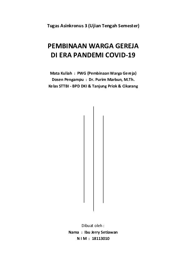 (PDF) MK Pembinaan Warga Gereja (Ibu Jerry Setiawan)