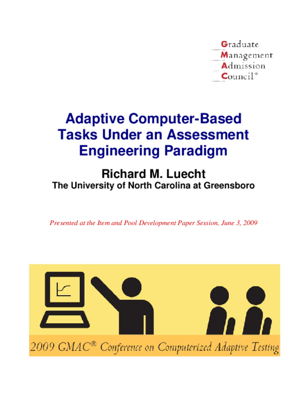 (PDF) Adaptive computer-based tasks under an assessment engineering ...