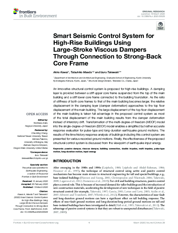 (PDF) Smart Seismic Control System for High-Rise Buildings Using Large ...