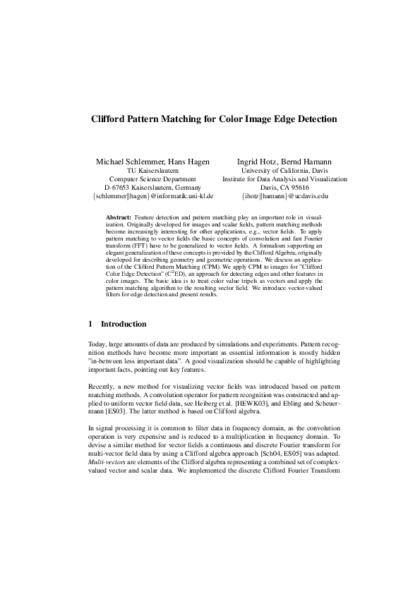 Pdf Clifford Pattern Matching For Color Image Edge Detection Ingrid