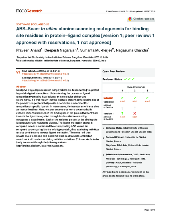 (PDF) ABS–Scan: In silico alanine scanning mutagenesis for binding site ...