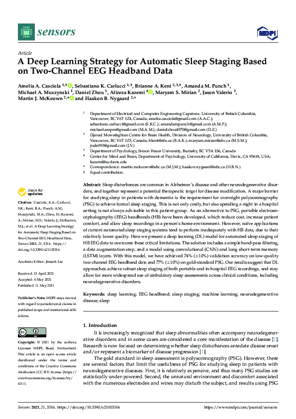 (PDF) A Deep Learning Strategy for Automatic Sleep Staging Based on Two ...