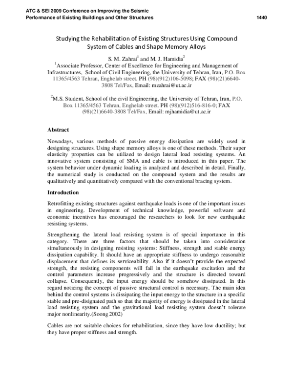 (PDF) Studying the Rehabilitation of Existing Structures Using Compound ...