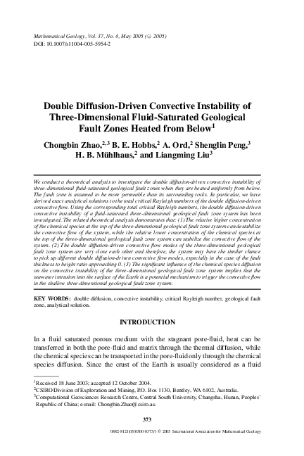 (PDF) Double Diffusion-Driven Convective Instability of Three-Dimensional Fluid-Saturated ...