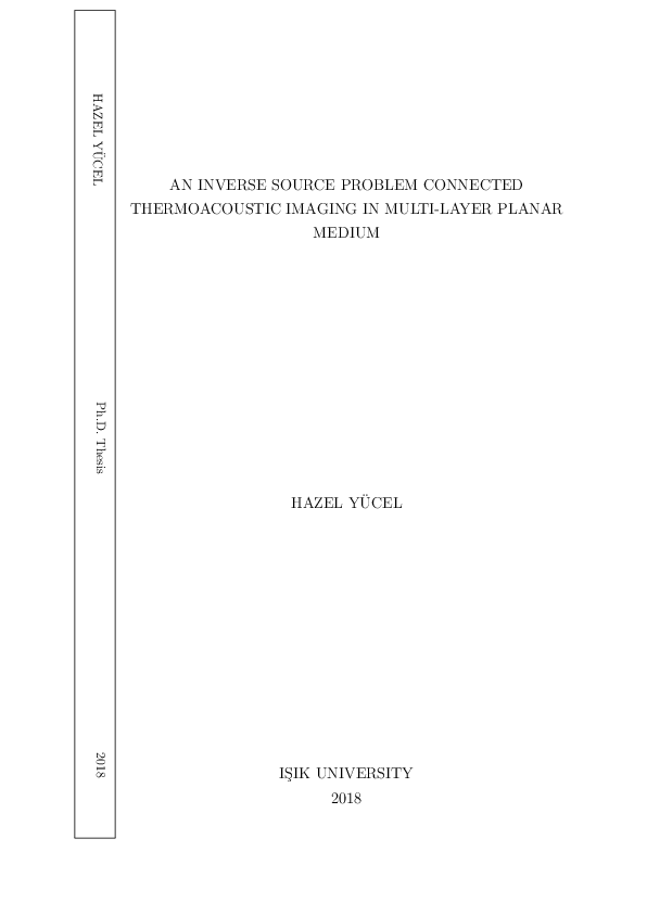 Pdf An Inverse Source Problem Connected With Thermoacoustic Imaging In Multi Layer Planar Medium