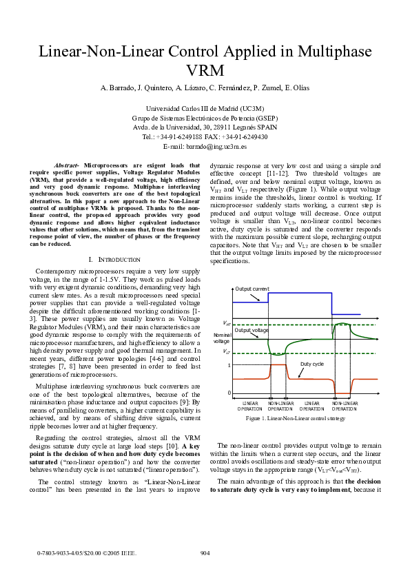 (PDF) Linear-Non-Linear Control Applied in Multiphase VRM