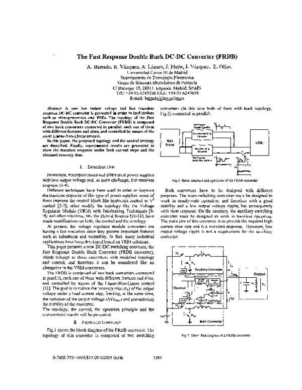 (PDF) The fast response double buck DC-DC converter (FRDB)
