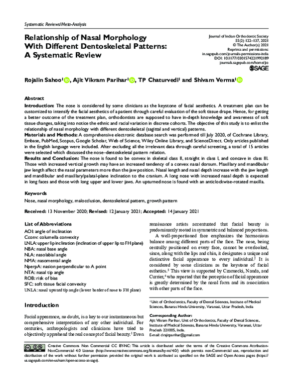 (PDF) Relationship of Nasal Morphology With Different Dentoskeletal ...
