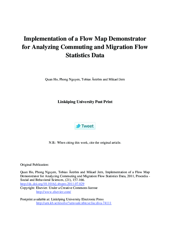 (PDF) Interactive Flow Map for Commuting and Migration Analysis