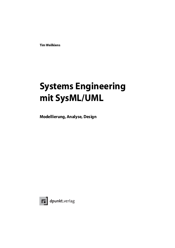 (PDF) Systems engineering with SysML/UML: modeling, analysis, design
