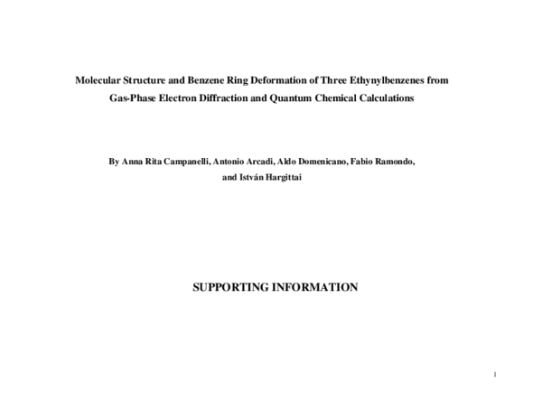 (PDF) Molecular Structure and Benzene Ring Deformation of Three ...