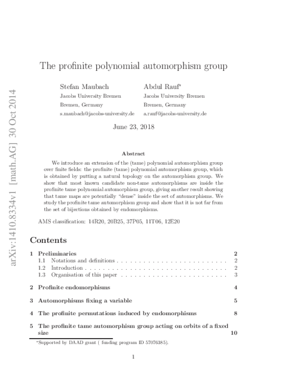(PDF) The profinite polynomial automorphism group