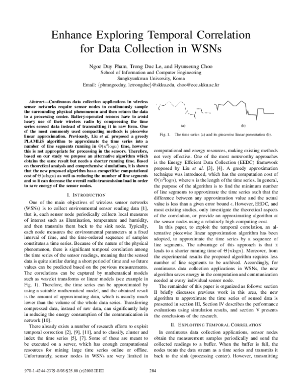 (PDF) Enhance exploring temporal correlation for data collection in WSNs