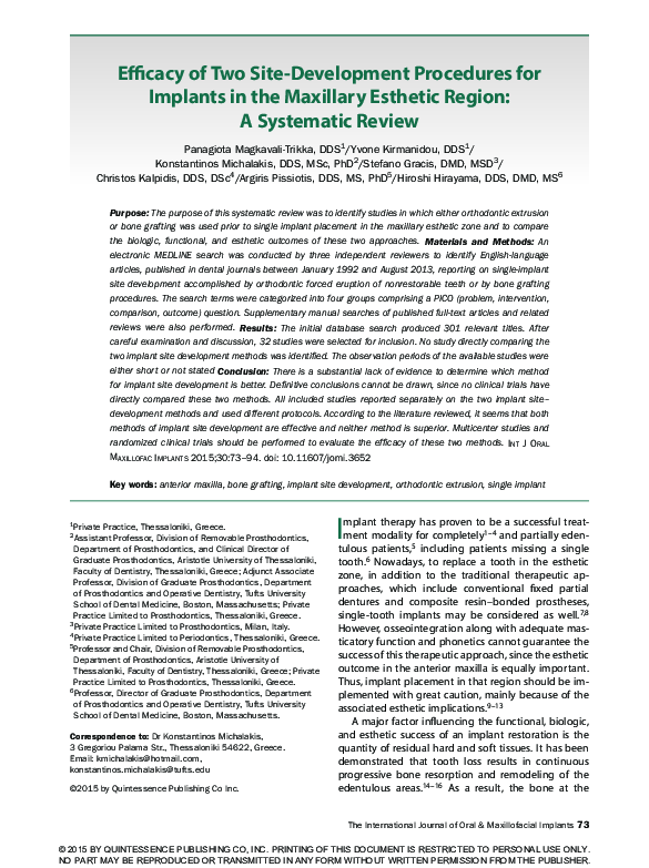 (PDF) Efficacy of two site-development procedures for implants in the ...
