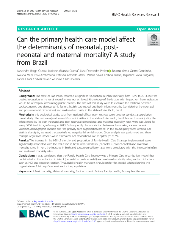 (PDF) Can the primary health care model affect the determinants of ...