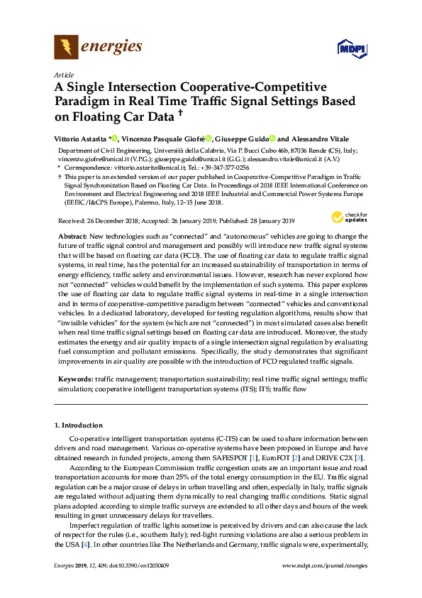 (PDF) A Single Intersection Cooperative-Competitive Paradigm in Real Time Traffic Signal ...