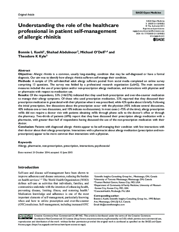 (PDF) Understanding the role of the healthcare professional in patient ...