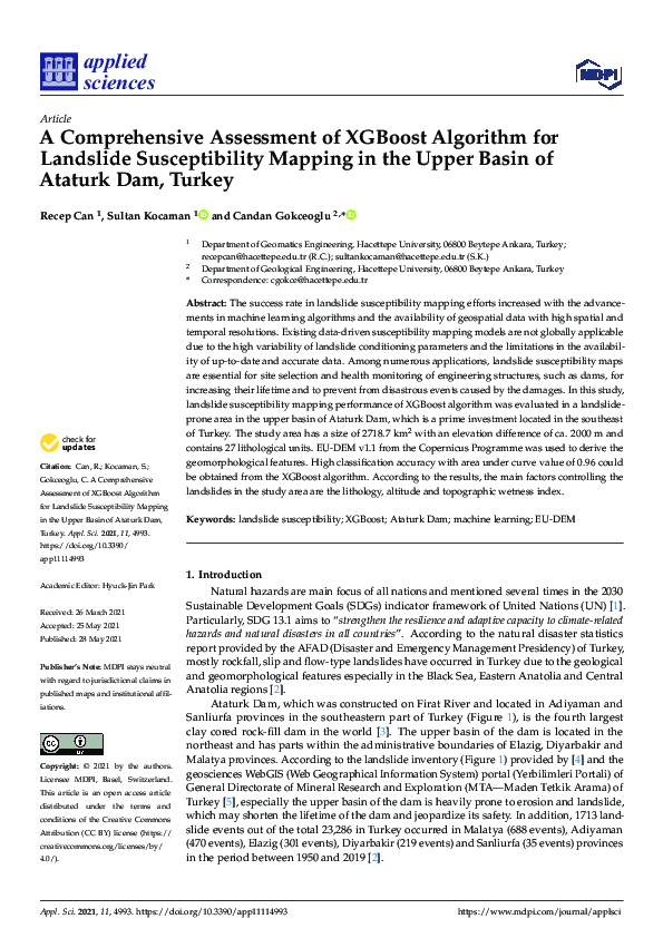 (PDF) A Comprehensive Assessment of XGBoost Algorithm for Landslide Susceptibility Mapping in ...